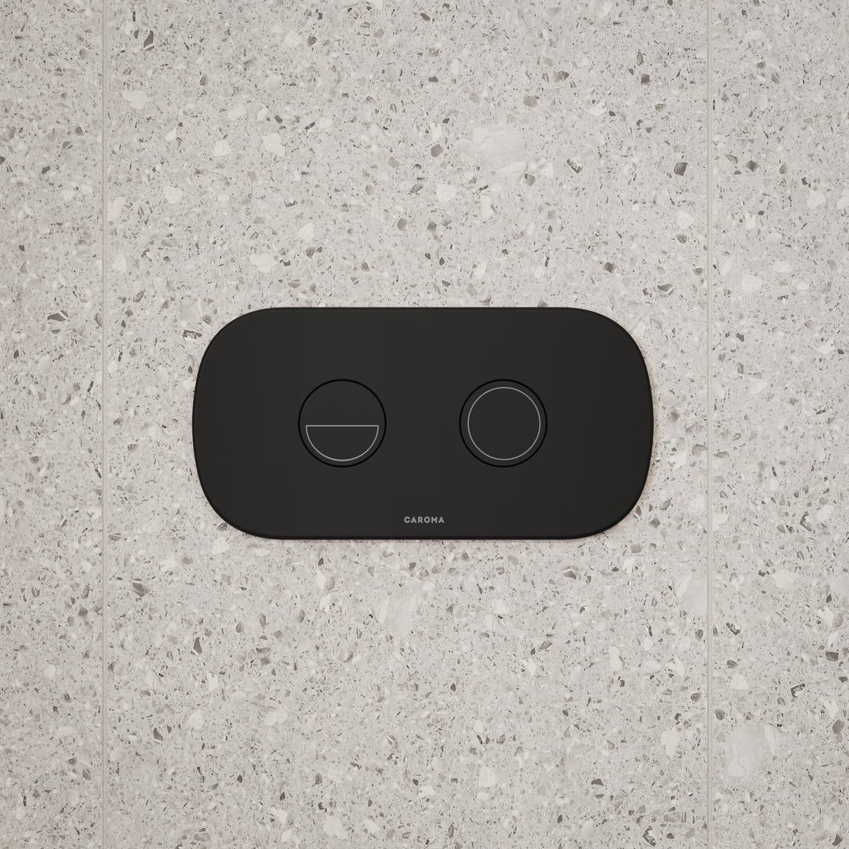 Caroma Contura II Invisi II Round DC Dual Flush Button Panel Black ...