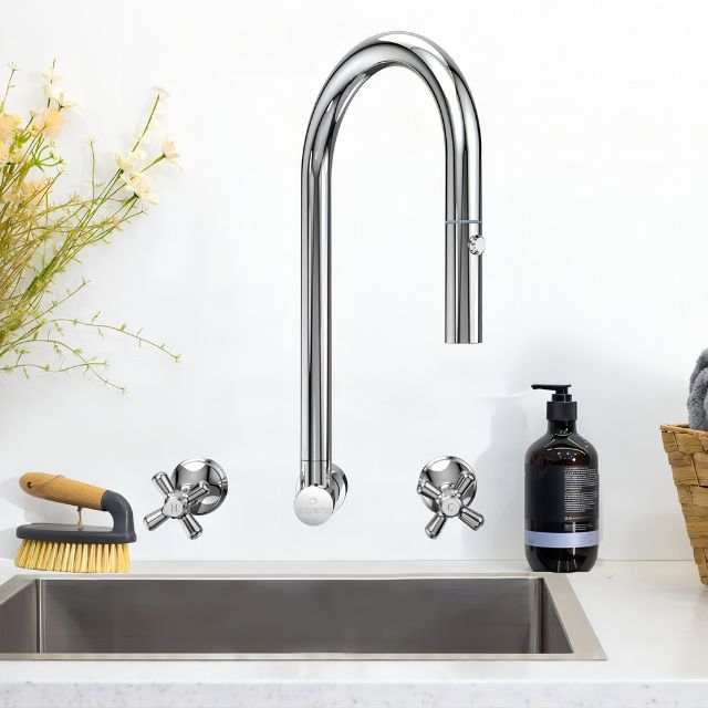 Suprema Xpress Fit Retractable Wall Spout - Chrome — The Blue Space